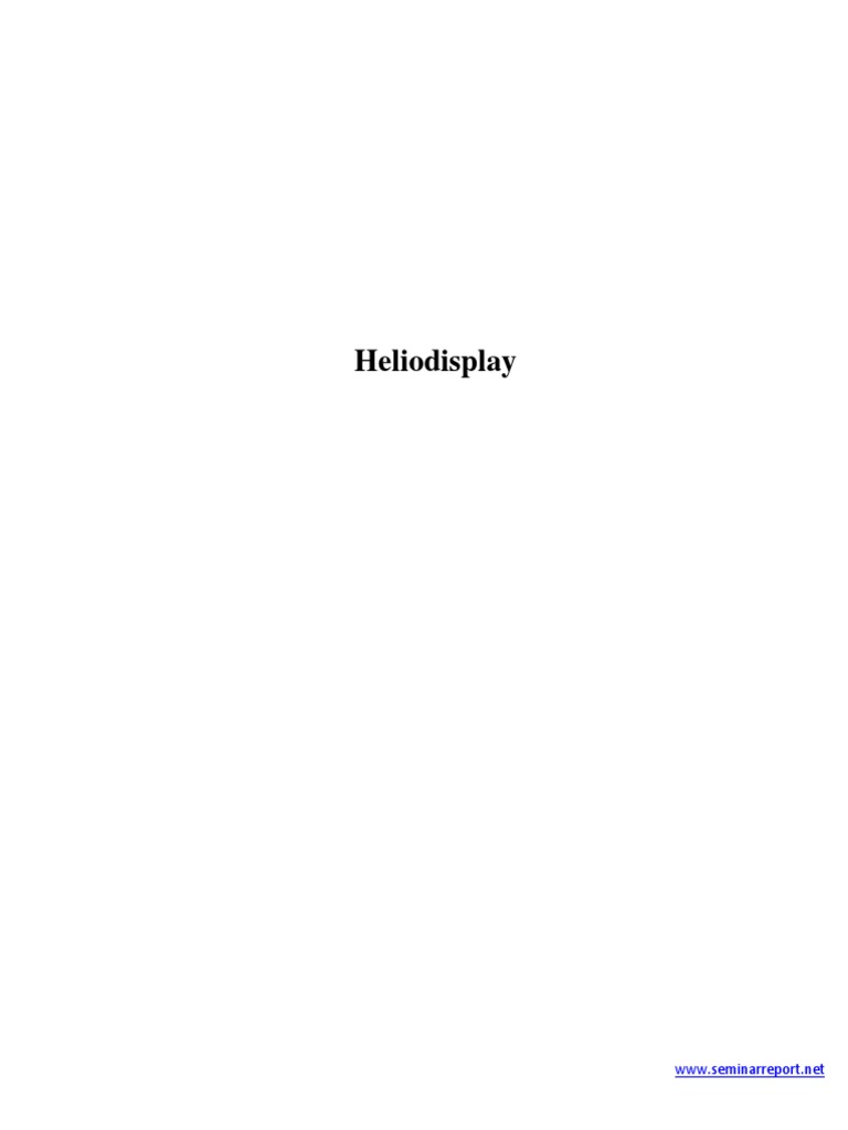 Heliodisplay | PDF | Display Technology | Media Technology