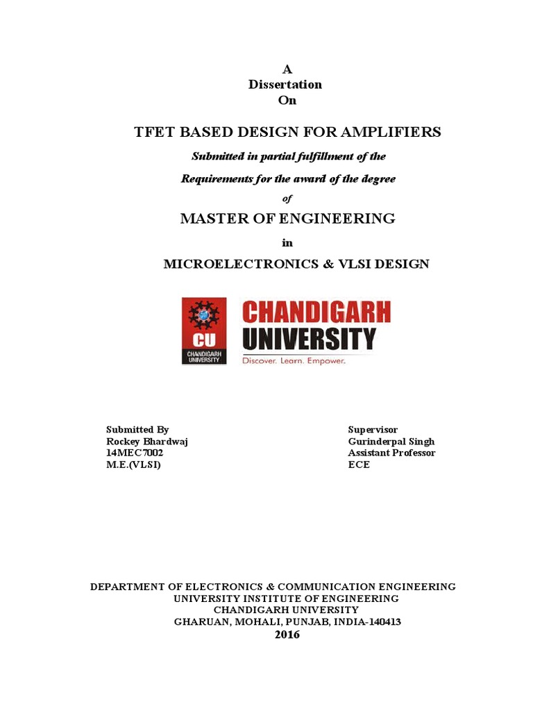 Front Page TFET BASED DESIGN FOR AMPLIFIERS | PDF | Art