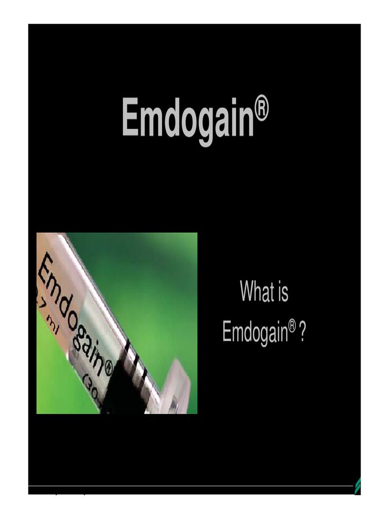 Emdogain Product Principles | PDF | Bone | Tooth Enamel