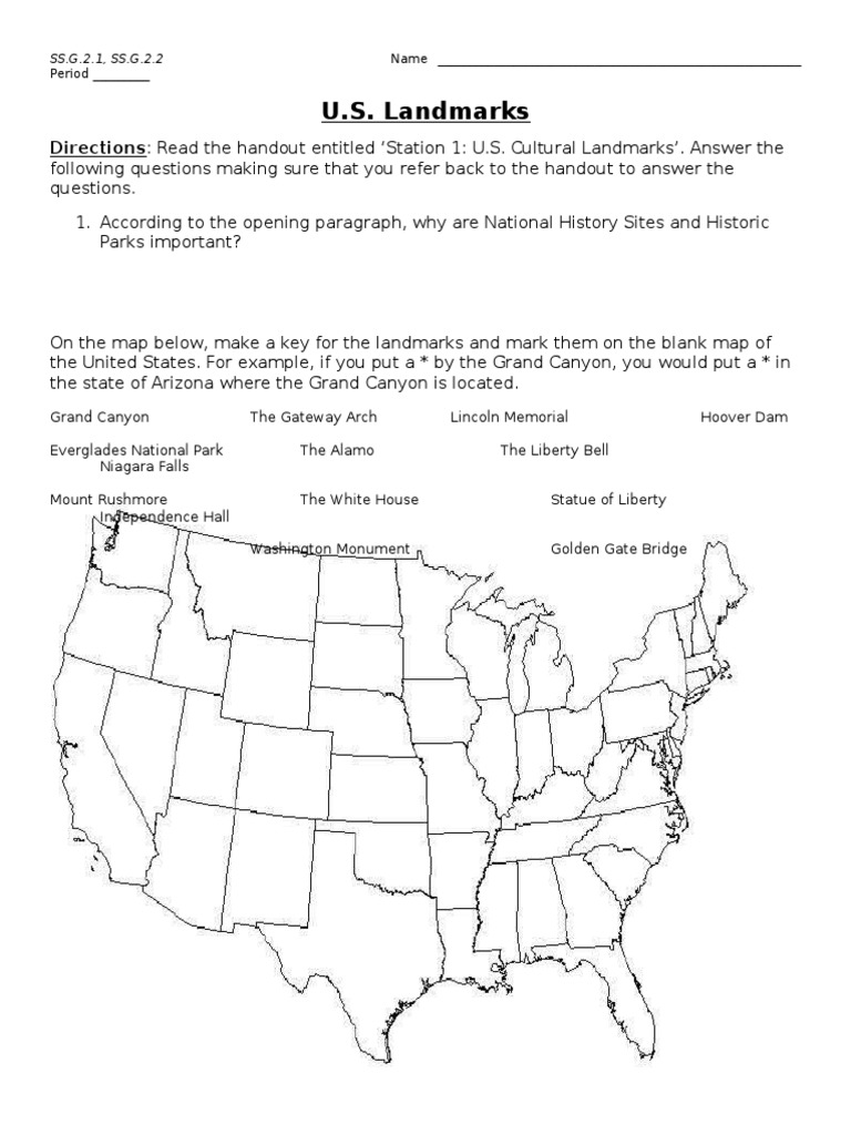 Cultural Landmark Handout | PDF