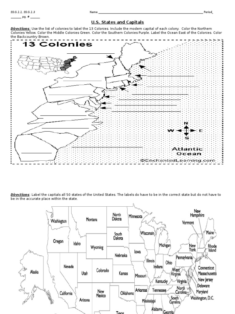 Map Labeling Activity | PDF | Politics | Travel