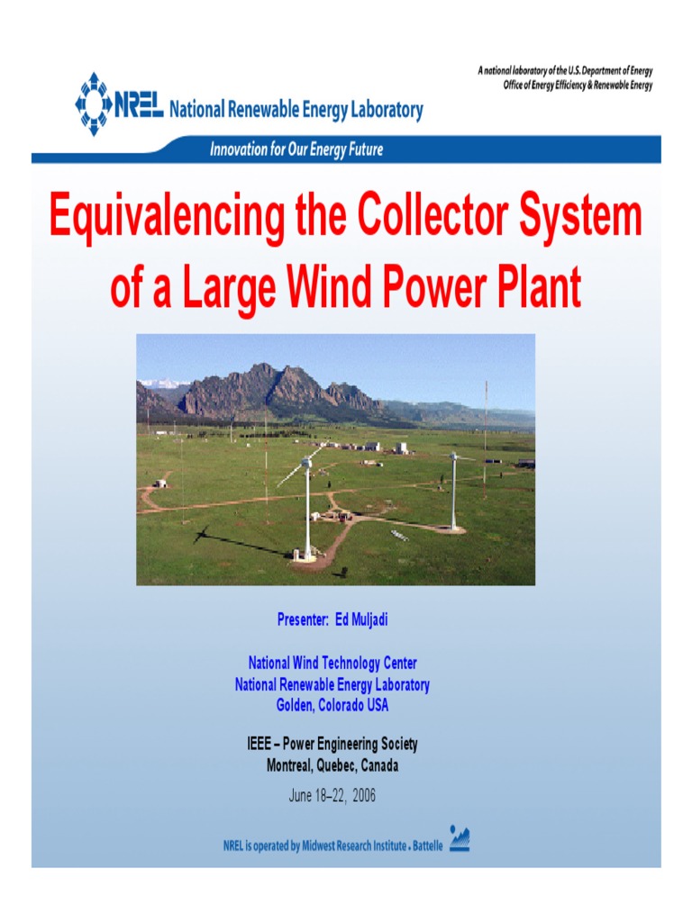 Equivalencing The Collector System of A Large Wind Power Plant | PDF ...