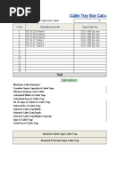 Cable Tray Calculations | PDF | Wire | Diameter