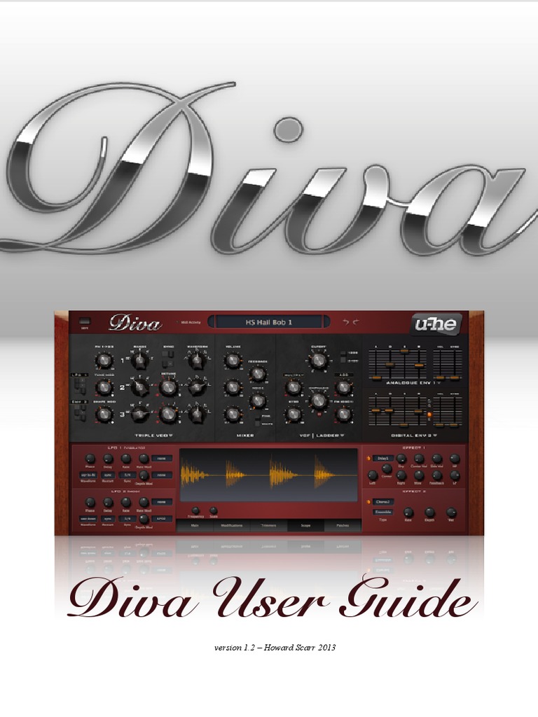 Diva User Guide: Version 1.2 - Howard Scarr 2013 | PDF | Synthesizer ...