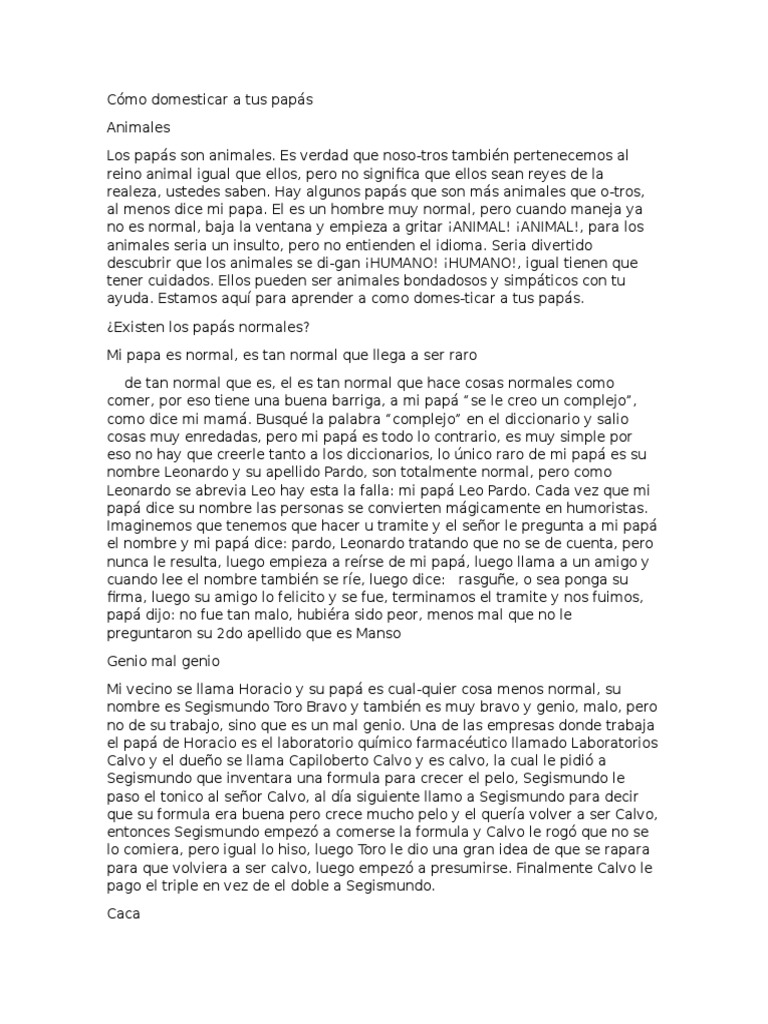 Cómo Domesticar A Tus Papás Resumen