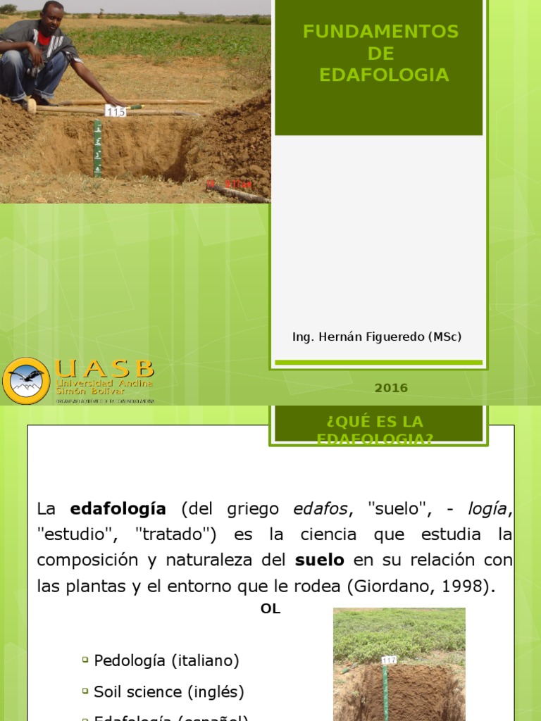 Edafología ciencia que estudia la génesis, desarrollo, distribución y ...