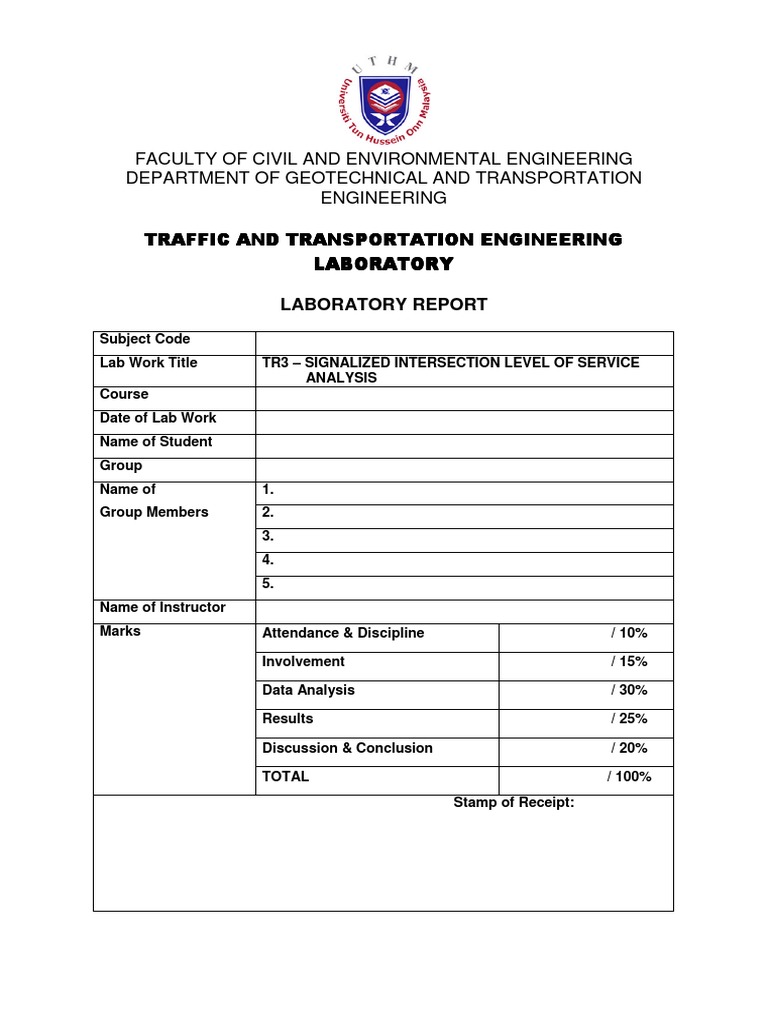 TR3 Signalized Intersection LOS Analysis | PDF | Traffic | Traffic Light