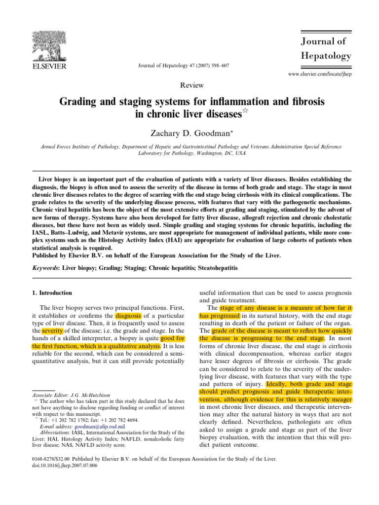 Grading Systems for Liver Diseases | PDF | Cirrhosis | Hepatitis