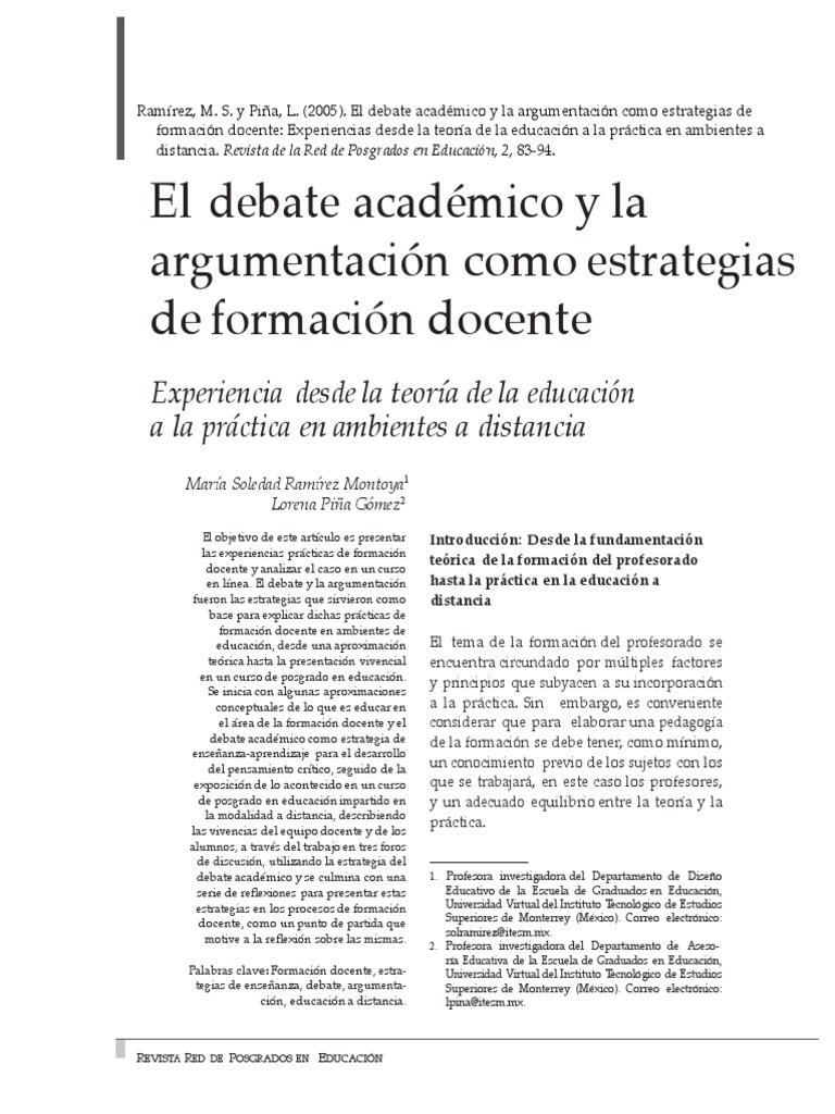 El Debate Academico | PDF | Maestros | Pensamiento crítico