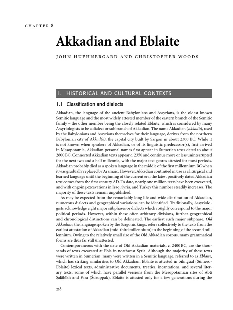 2004 Akkadian and Eblaite | PDF | Assyria | Babylonia