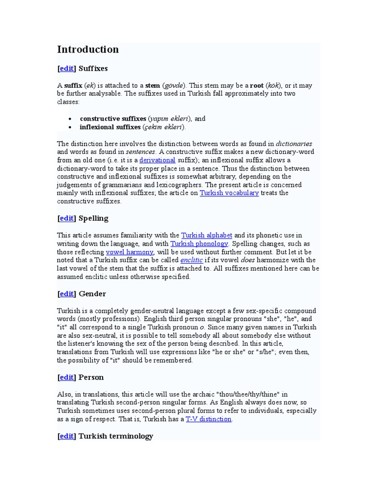 Turkish Grammar Essentials | PDF | Part Of Speech | Preposition And ...
