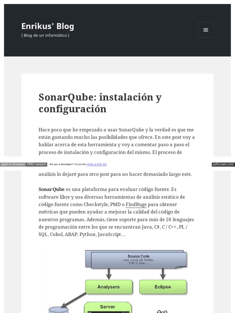 Instalacion Sonar Qube | PDF | Servidor web | Internet y web