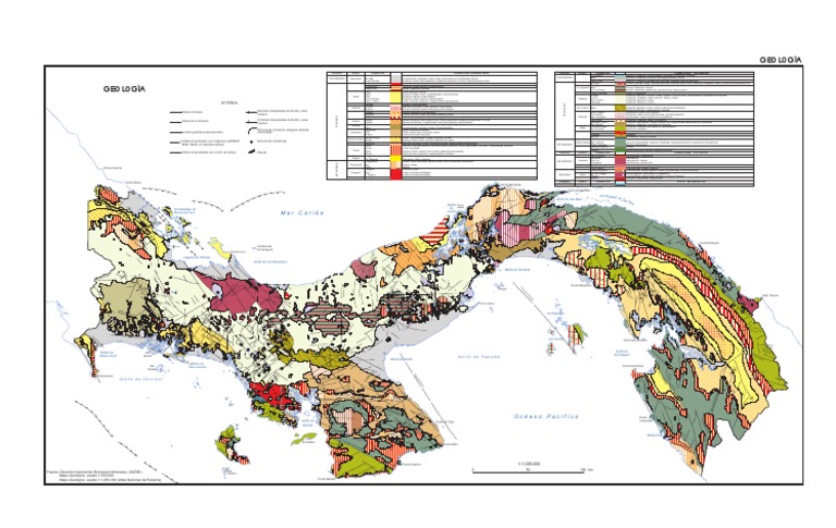 0.1 Mapa Geológico de Panamá | PDF | Basalto | Rocas