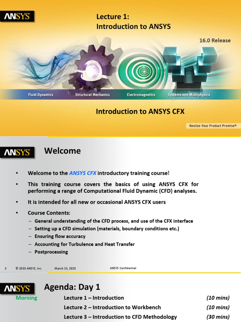 CFX-Intro 16 L01 Introduction To ANSYS | PDF | Computational Fluid Dynamics | Installation ...