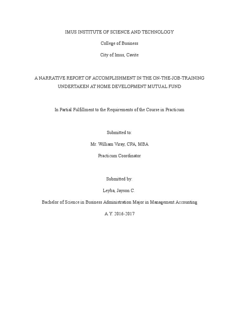 Imus Institute of Science and Technology | PDF | Employment | Government