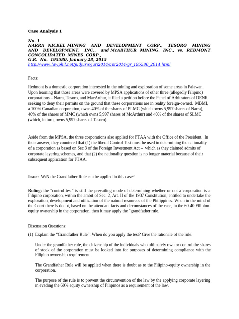 Case Analysis 1 | PDF | Corporations | Crime & Violence