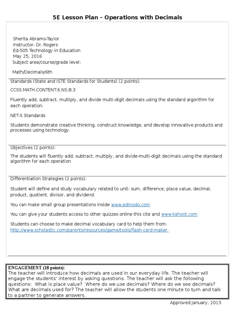 5e Lesson Plan Ideas Updated | PDF | Communication | Cognition