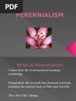 Group 1 - Perennialism | PDF | Philosophy Of Education | Teachers