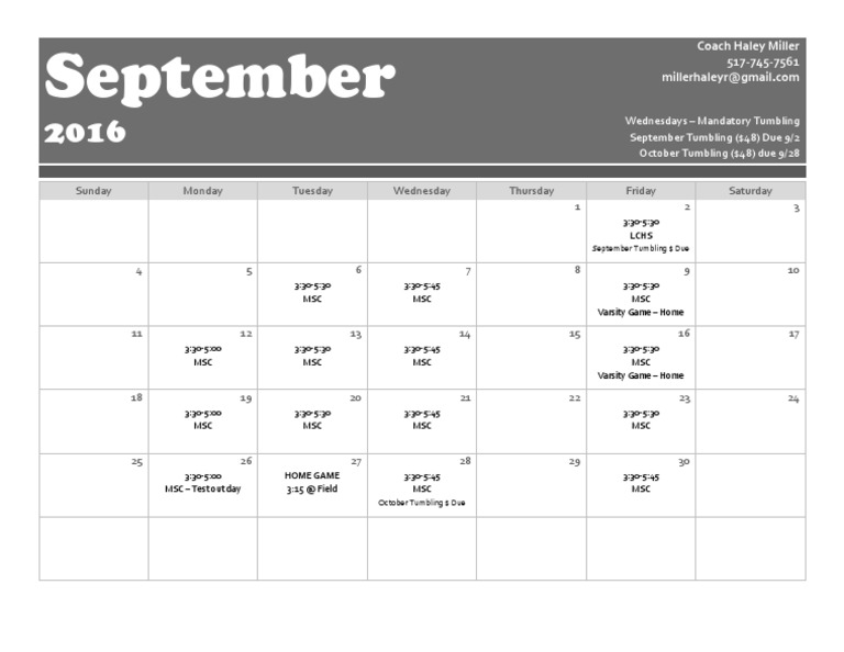 September Calendar | PDF