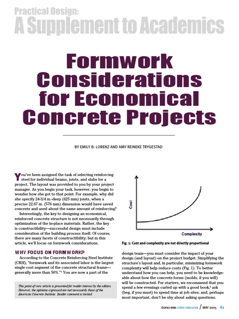 PCA - CI-Economical-Concrete-Formwork PDF | PDF | Beam (Structure ...