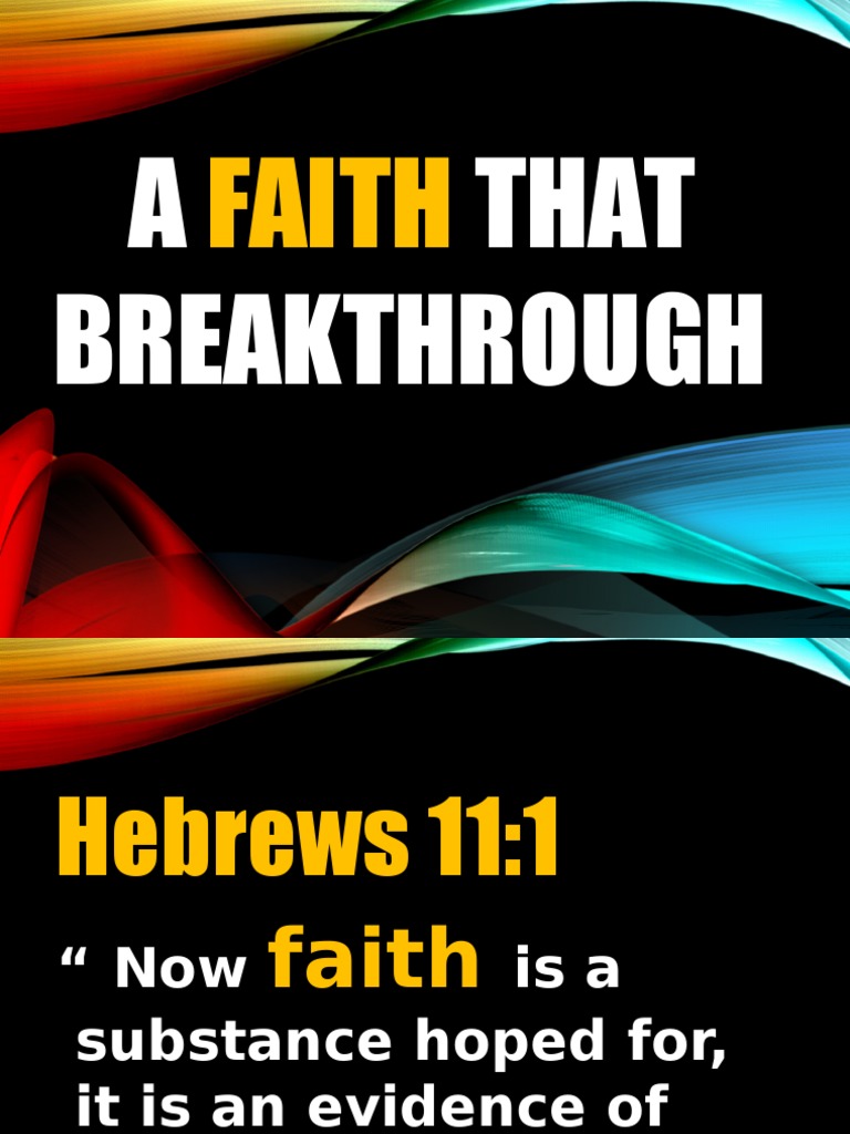 A Faith That Breakthrough | PDF | Goliath | David