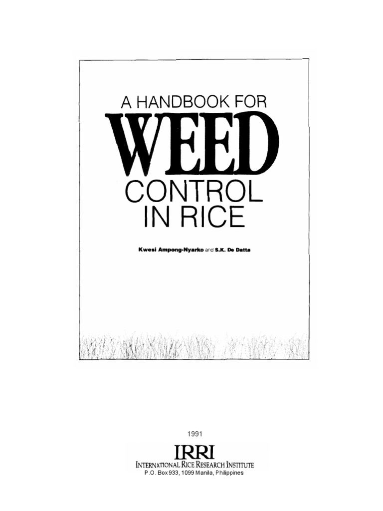 A Hand Book For Weed Control in Rice | PDF | Weed | Rice