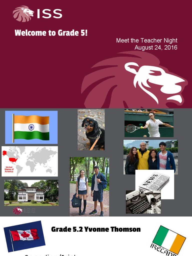 GR 5 Iss Presentation For Meet The Teacher Night 2016 | PDF | Wellness