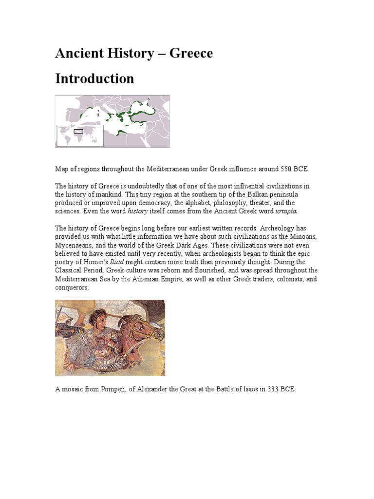 Greek Ancient History | PDF | Mycenaean Greece | Ancient Greece