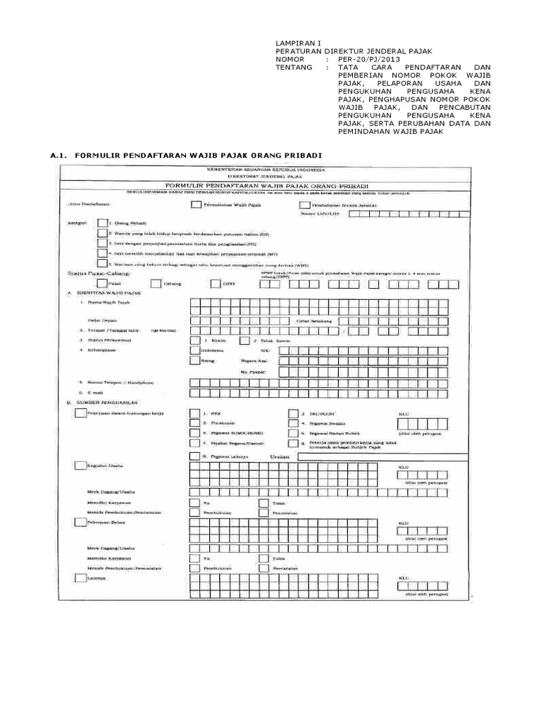 Formulir Pajak | PDF