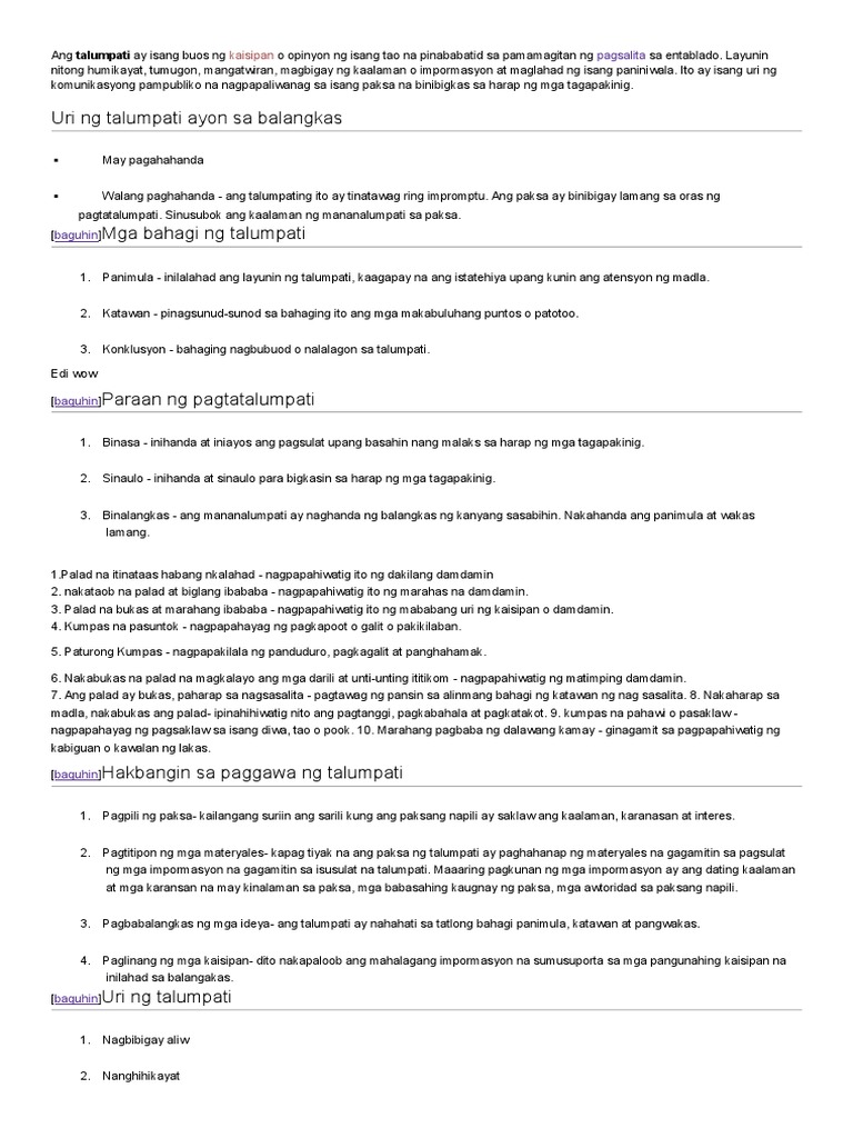 Talumpati | PDF