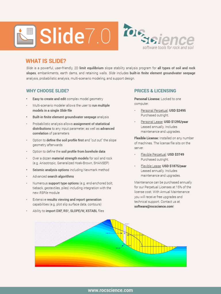 Slide From Rocscience | Soil Mechanics | Solid Mechanics
