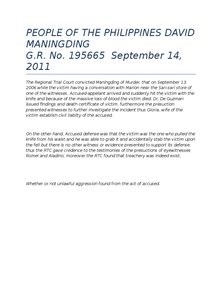 People of The Philippines David Maningding | PDF