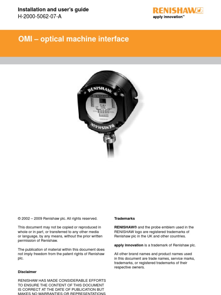 OMI Optical Machine Interface Installation and User's Guide | PDF ...