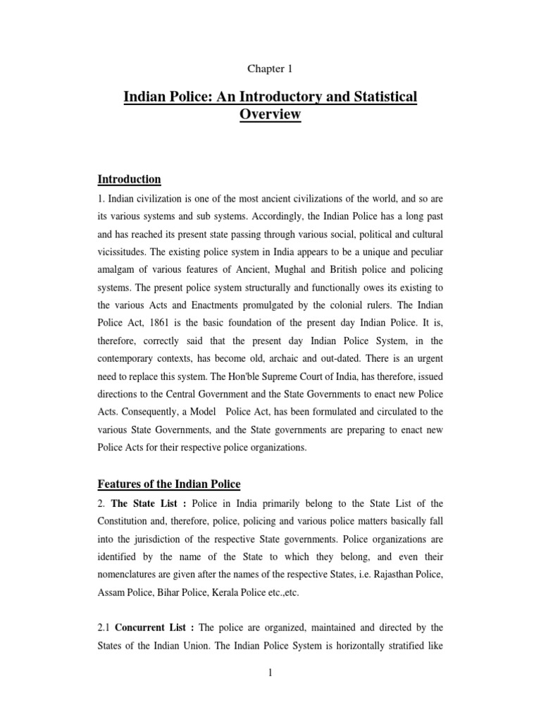 Draft Police Manual BPRD - Volume 1 | PDF | Police | Strategic Planning