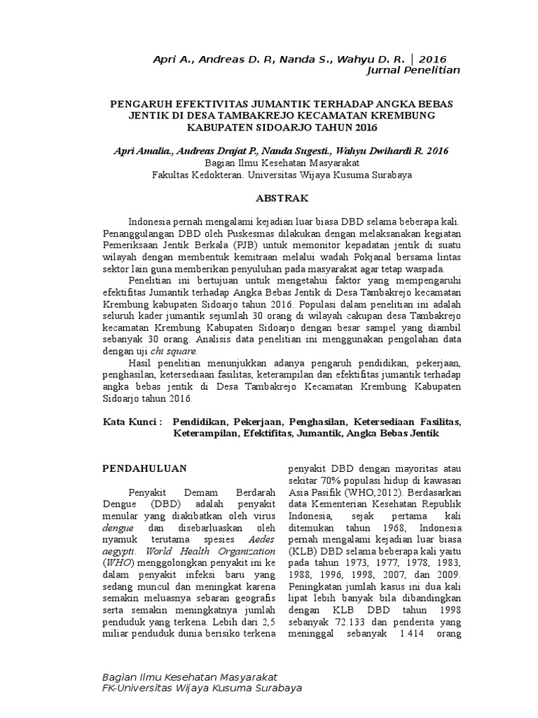 Jurnal Jumantik | PDF