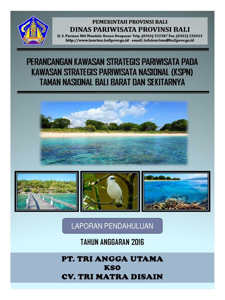 Laporan Pendahuluan Perencanaan Dan Perancangan KSPN Taman Nasional ...