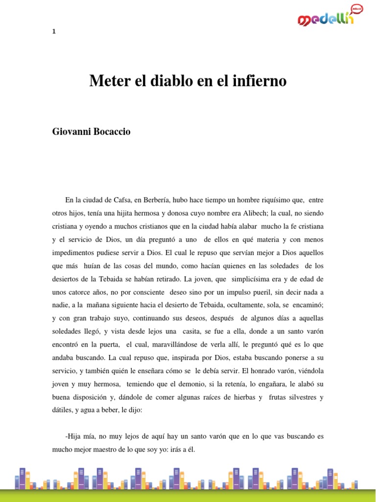Boccaccio - Giovanni-Meter El Diablo en El Infierno PDF | PDF | Diablo ...