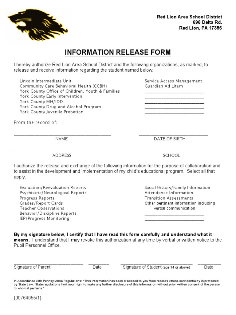 Release of Information Final | PDF