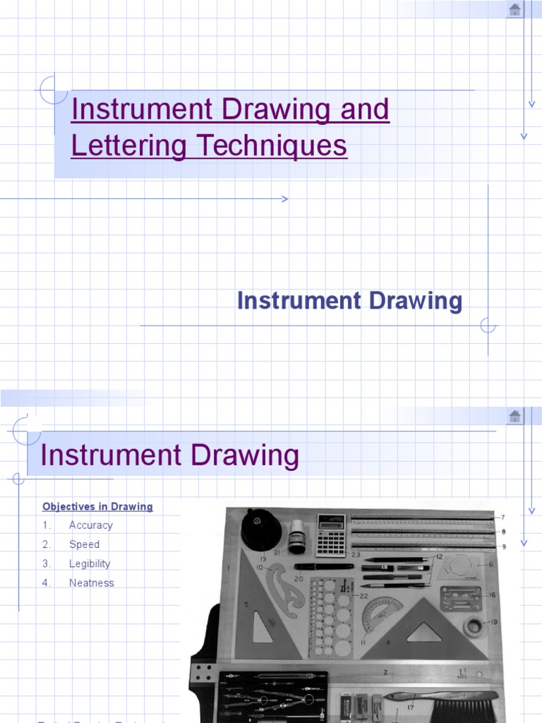 Instrument Drawing and Lettering Techniques | PDF