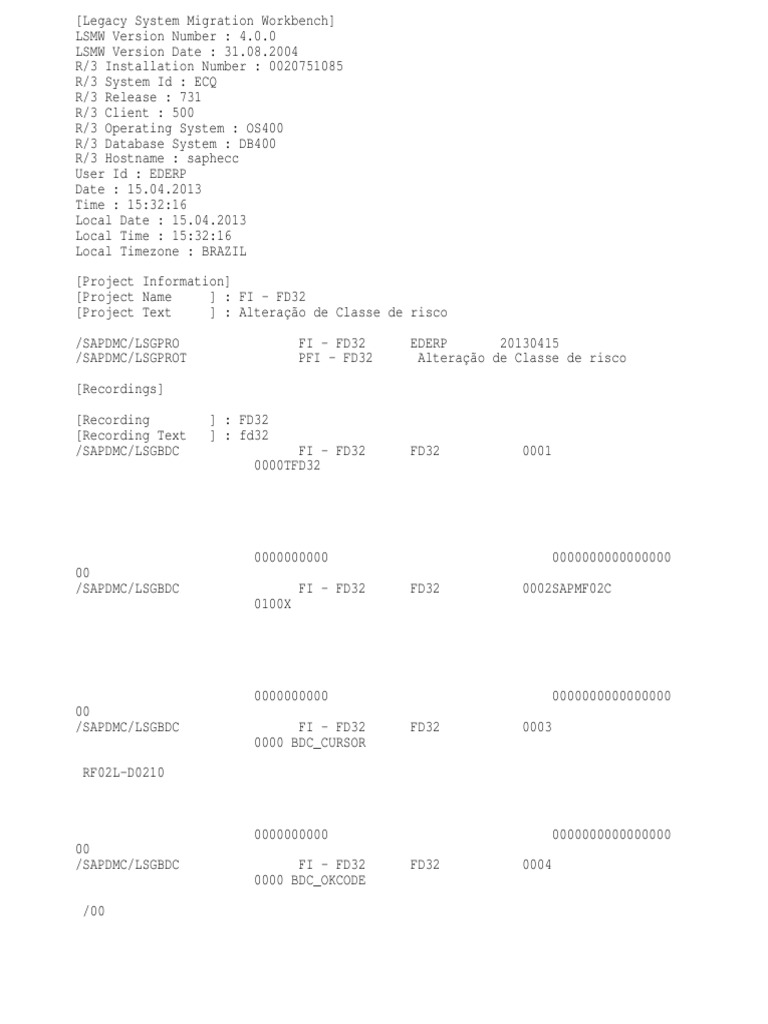 Legacy System Migration Workbench LSMW | PDF | Computing | Computer Architecture