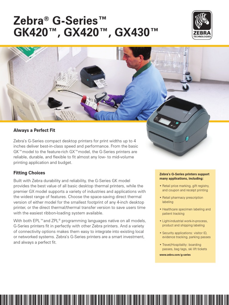 Zebra GX Series Brochure en | PDF | Universal Product Code | Printer ...