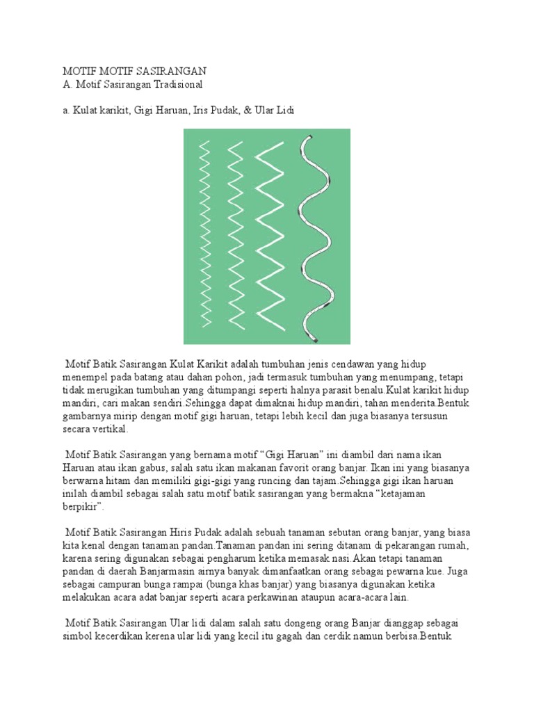 Motif Motif Sasirangan | PDF