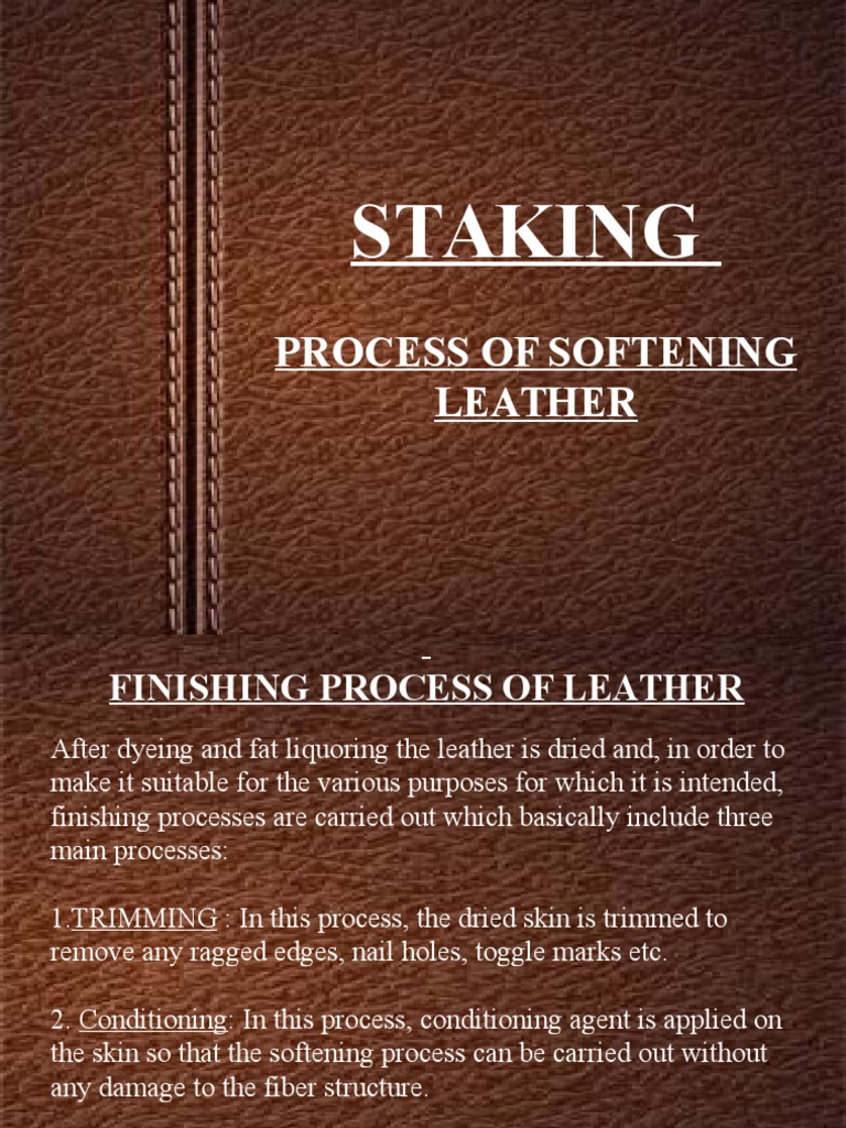 Leather Staking | PDF