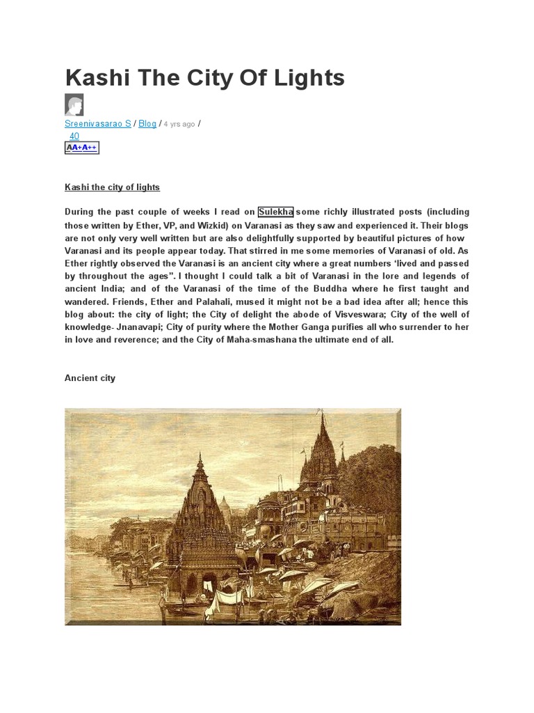 Kashi The City of Lights | PDF | Gautama Buddha | Religion And Belief