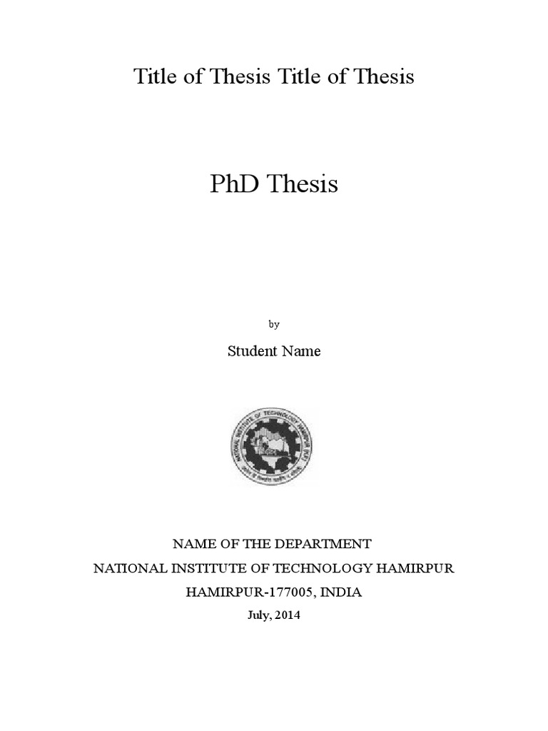 Sample Outer Cover Page | PDF