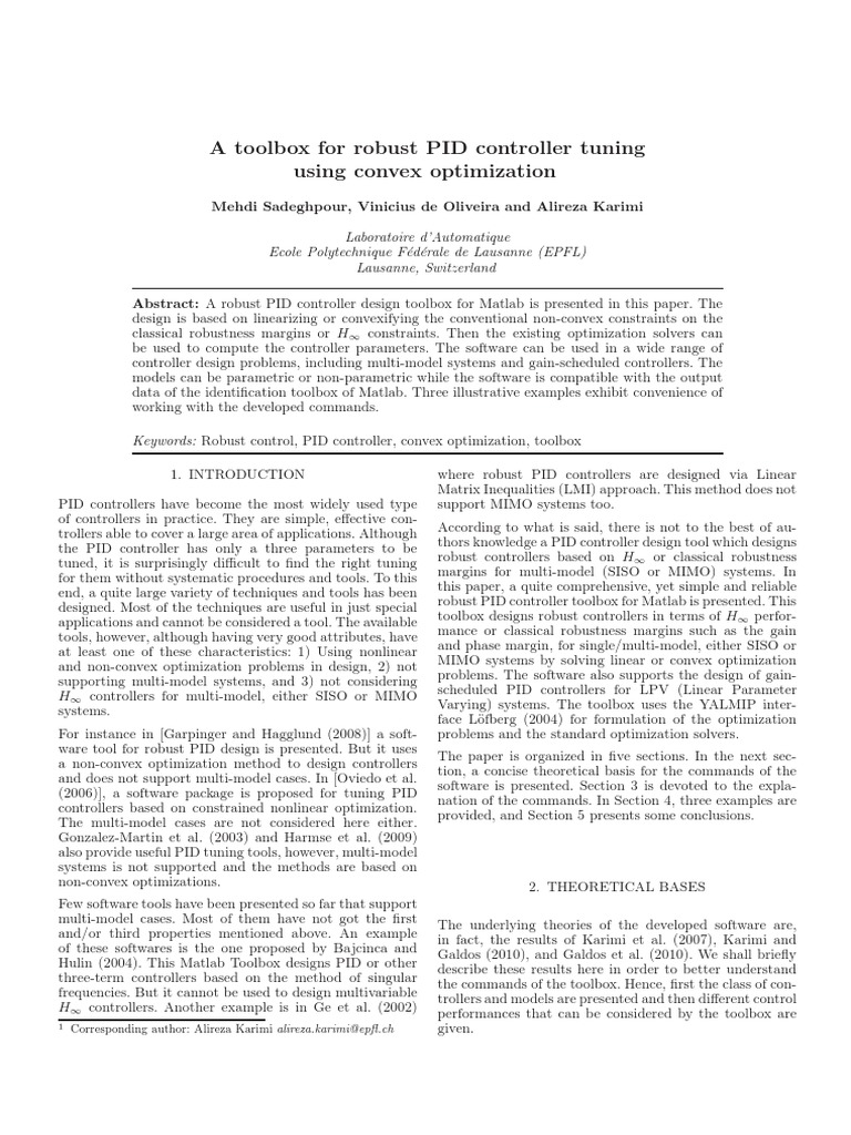 Pid Toolbox | PDF | Control Theory | Mathematical Optimization