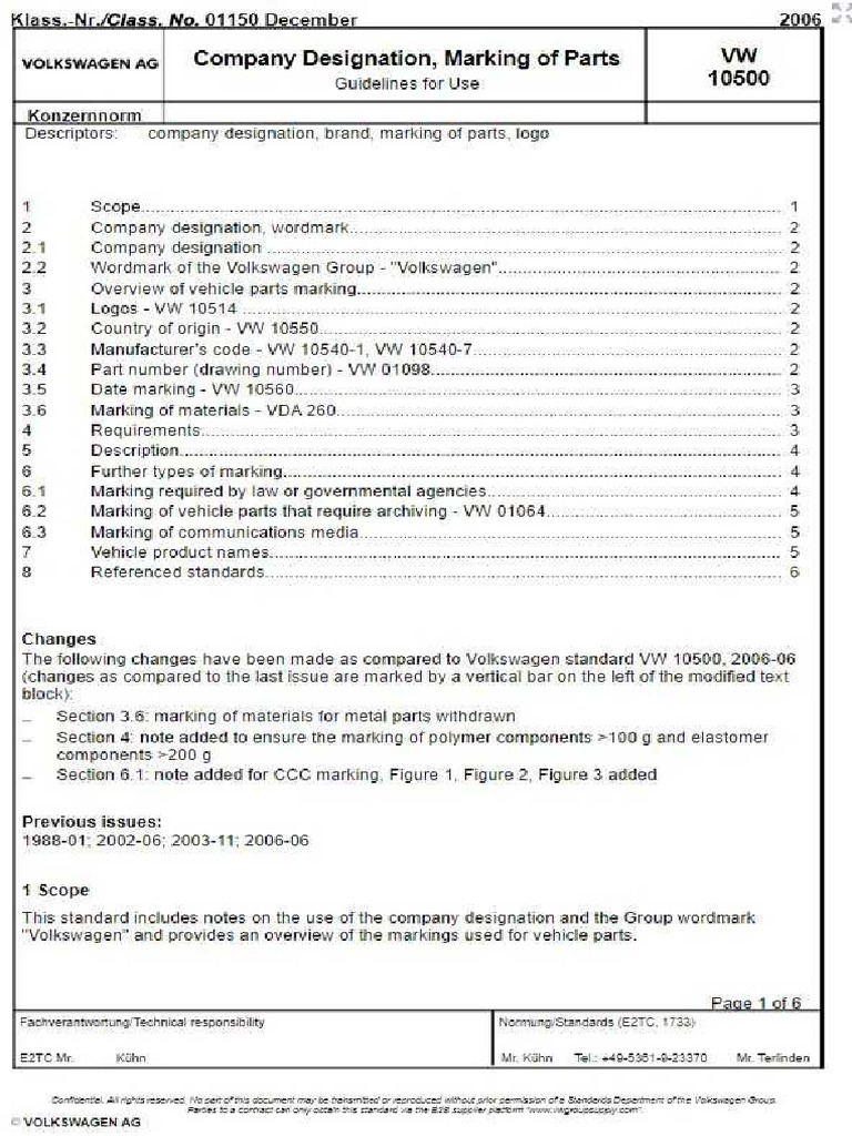 VW 10500-En | PDF