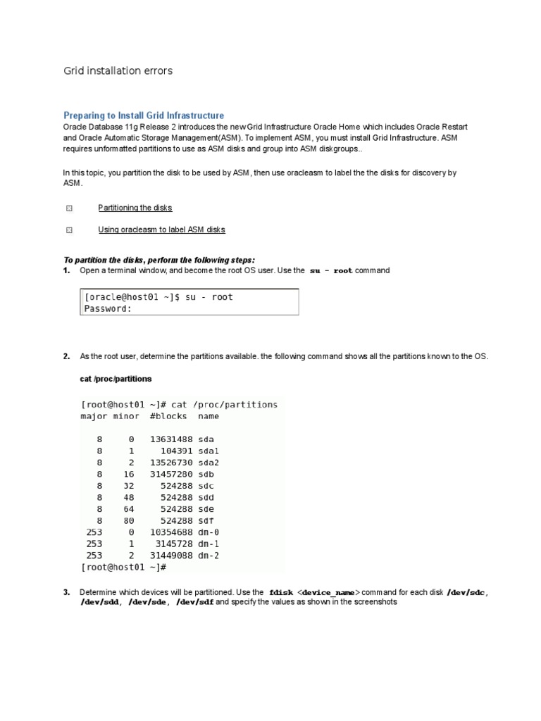Grid Installation Errors | PDF | Superuser | Oracle Database