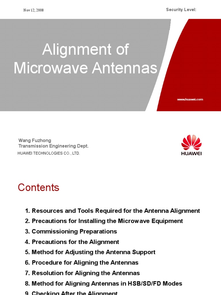 Alignment of The Microwave Antennas | PDF