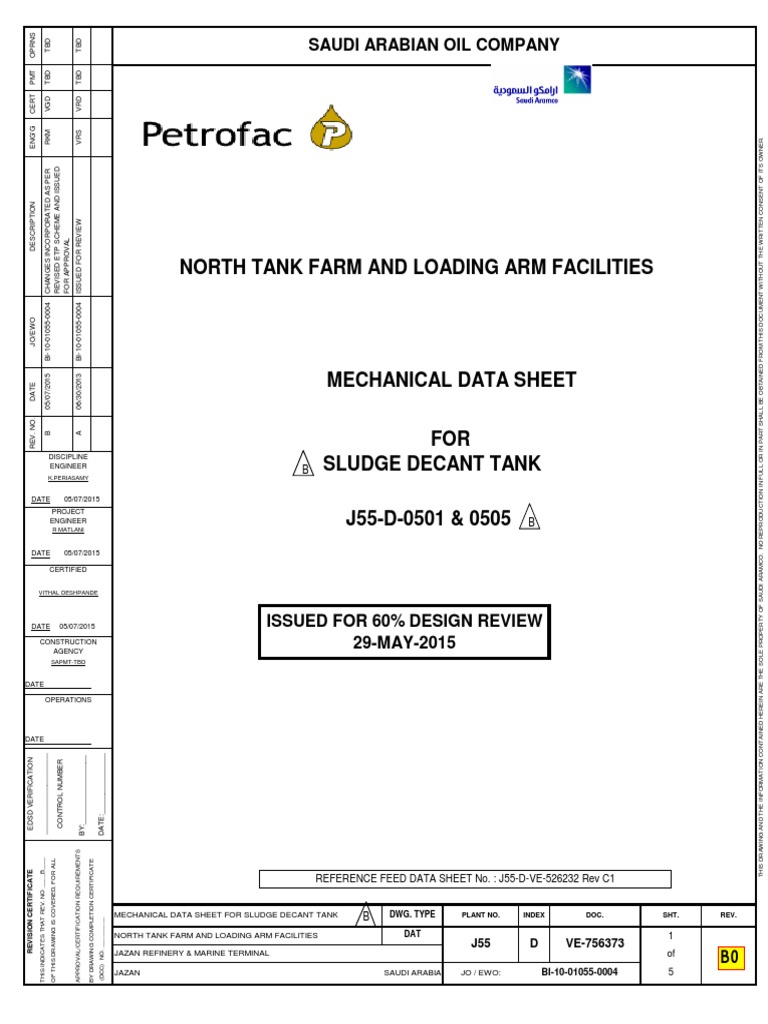 Sludge Decant Tank | PDF | Structural Steel | Pipe (Fluid Conveyance)